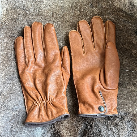 J. Crew | Accessories | J Crew Tan And Orange Leather Gloves With ...